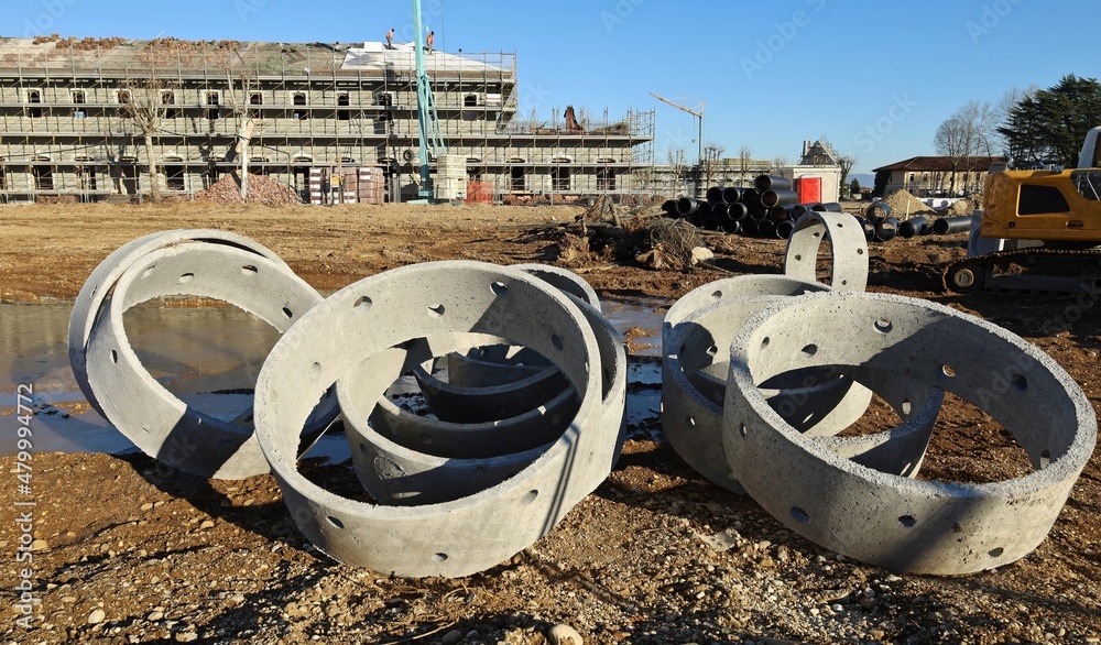 New large prefab concrete chamber rings for manhole,well and sewer ...