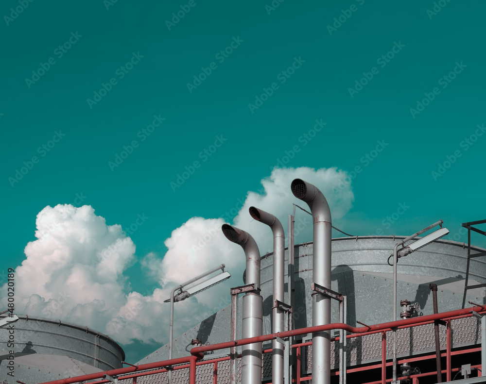 Foto de Petroleum Oil refinery barrel tank. petrochemical plant ...