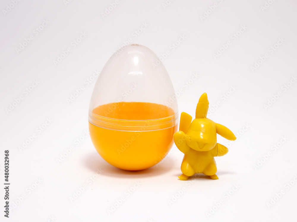 Pikachu. Pokemon toy. Crane machine toy with stuffed animals and toys ...