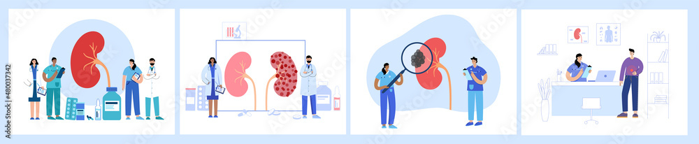 Kidney medical set Stock Vector | Adobe Stock