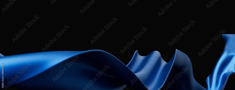 abstract blue and navy blue wave background, 3d rendering wavy ...