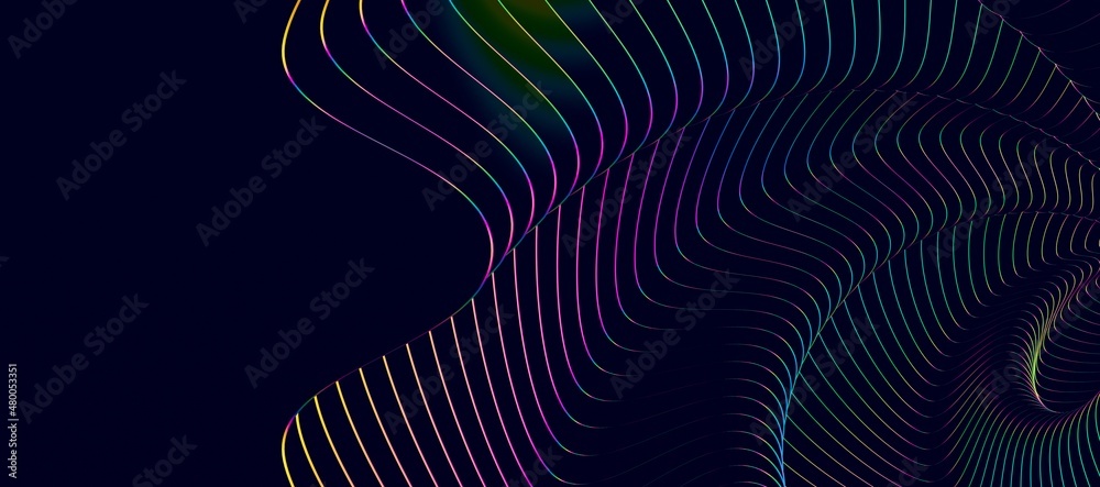 Colorful carving art. Paper craft landscape with gradient fade colors ...