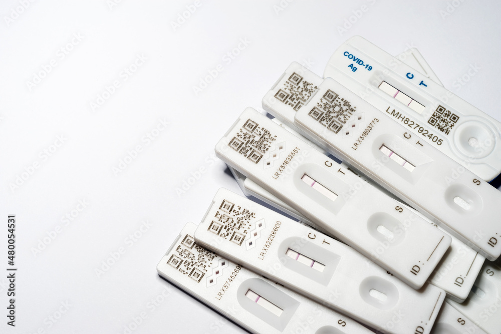 London, England, January 12th 2022: Rapid Covid-19 home lateral flow ...