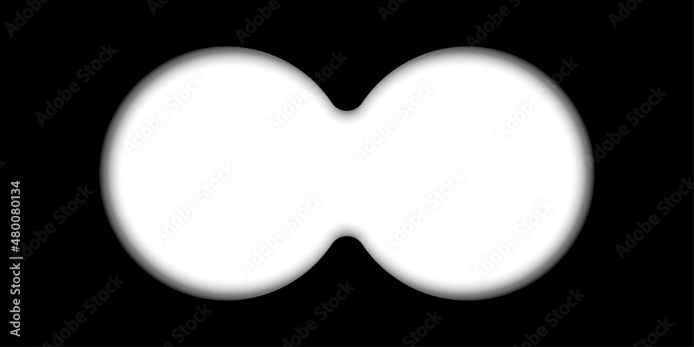 Binoculars view sign. Circle shape. Spy concept. White silhouette ...