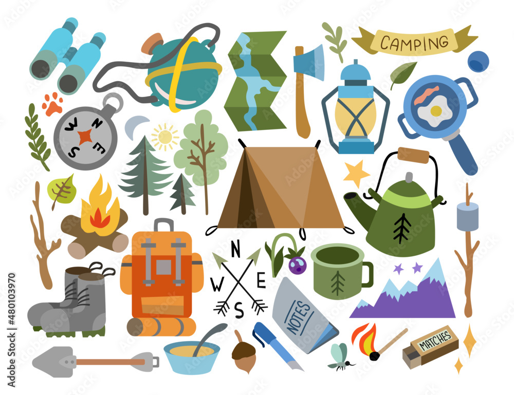 Camping Gear Clipart Adobe