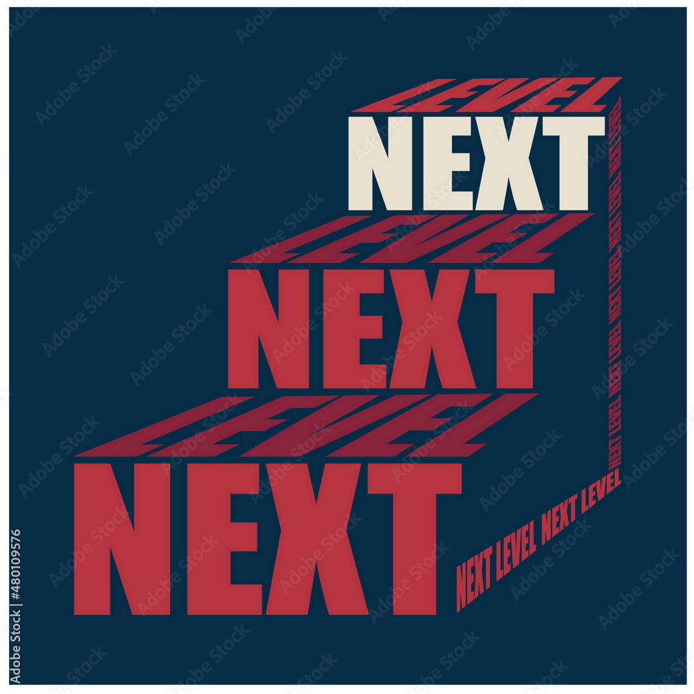 Next level lettering hands and art slogan motivational quote typography ...