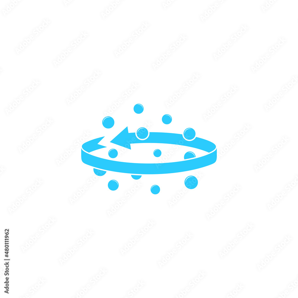 water purify circle arrow ribbon shape logo vector Stock Vector | Adobe ...