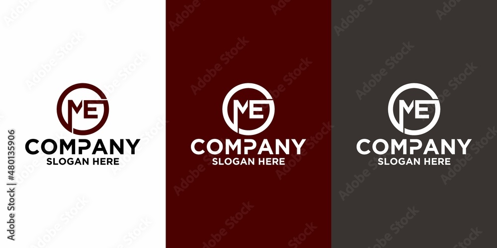 Initial letter ME logo vector design template Stock Vector | Adobe Stock