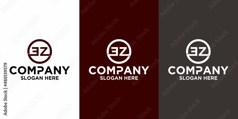 Initial letter E Z logo vector design template Stock Vector | Adobe Stock