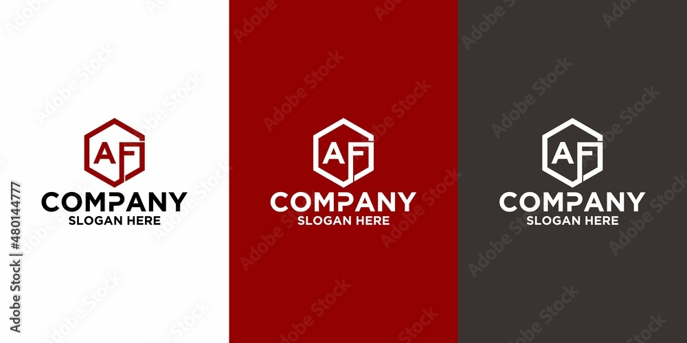 Initial letter AF logo vector design template Stock Vector | Adobe Stock