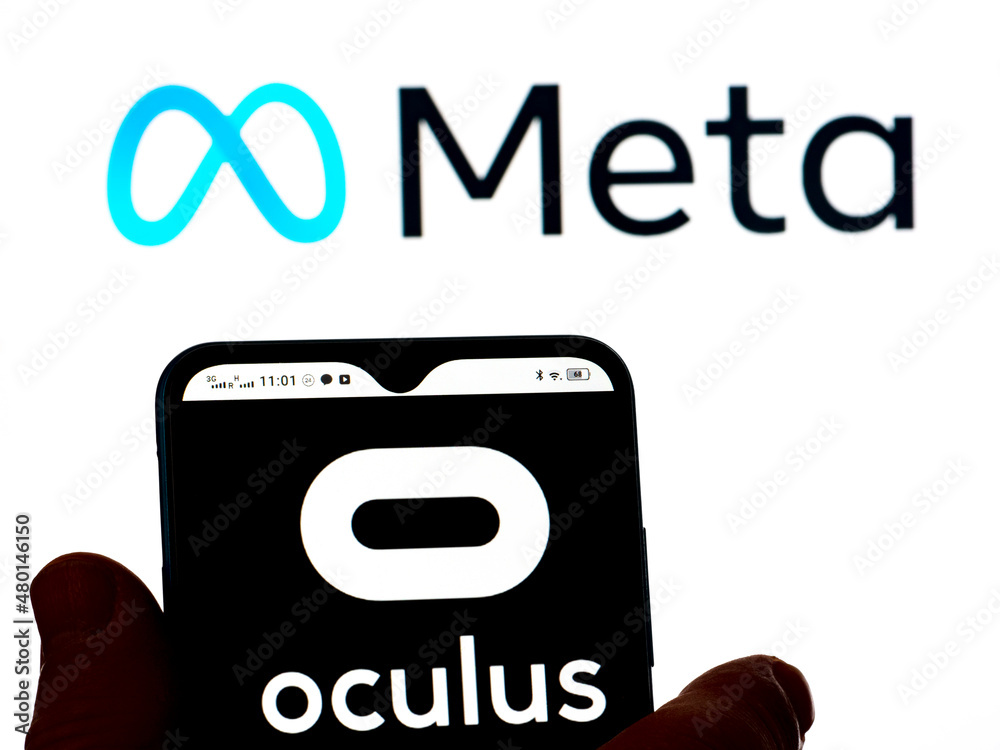 In this photo illustration, the Oculus culus is a division of Meta ...