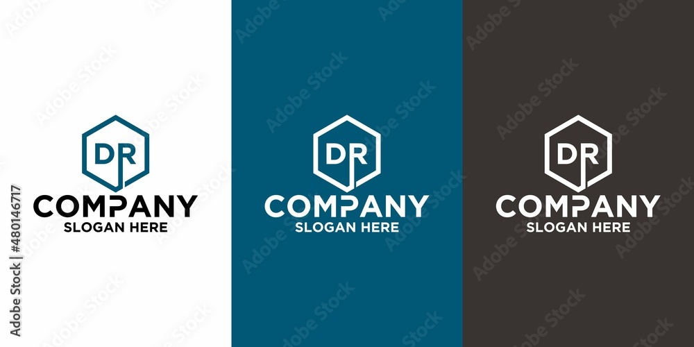Initial letter DR logo vector design template Stock Vector | Adobe Stock