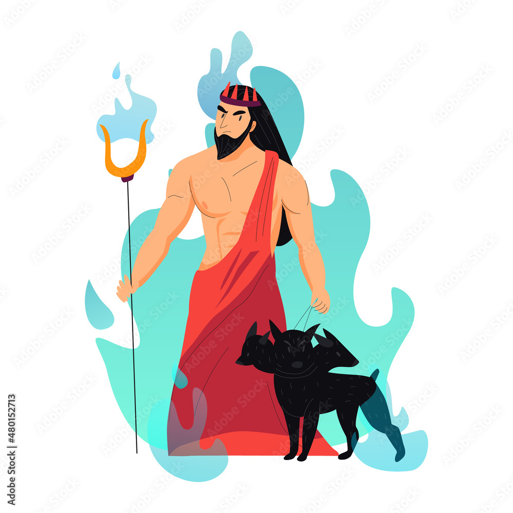 Cartoon Hades Illustration Stock Vector | Adobe Stock