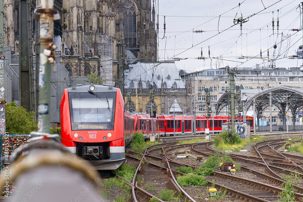Cologne, Germany - July, 2021: S-Bahn regional suburban train S Bahn at ...