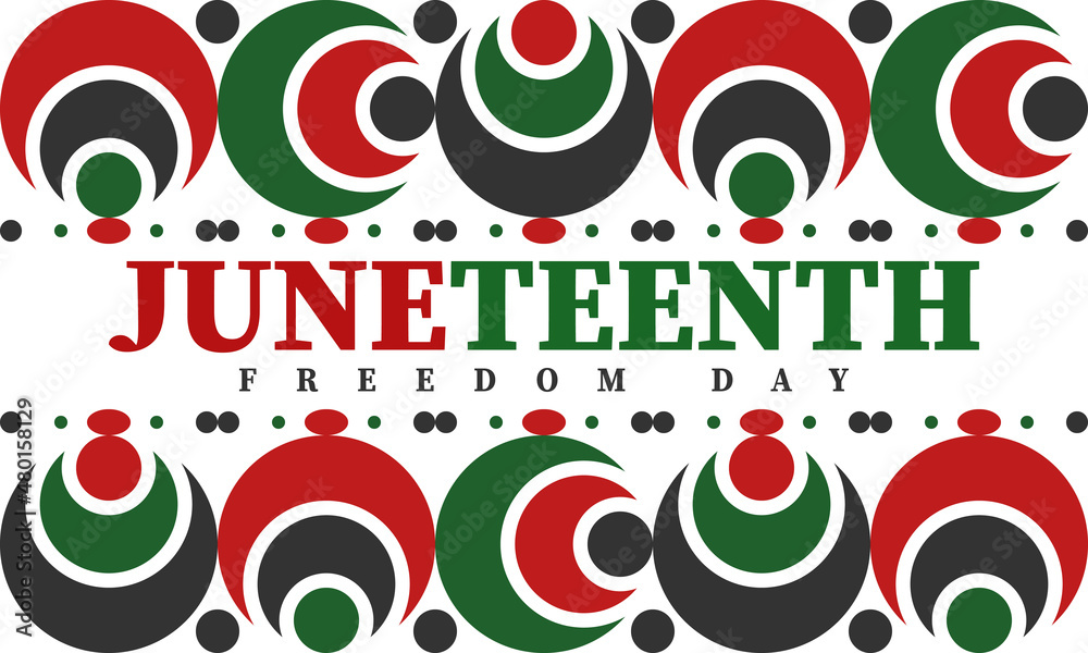 Juneteenth. Freedom and Emancipation day in June. Independence Day ...