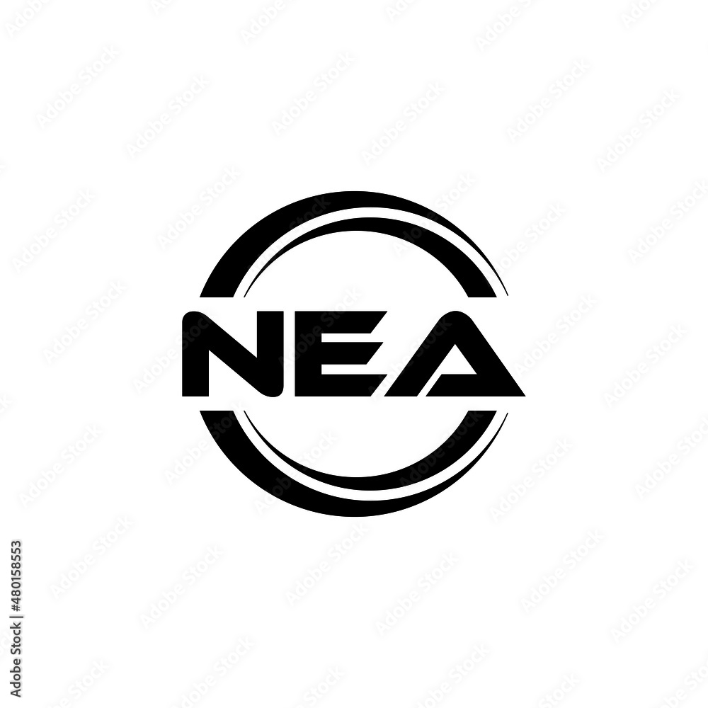 NEA letter logo design with white background in illustrator, vector ...