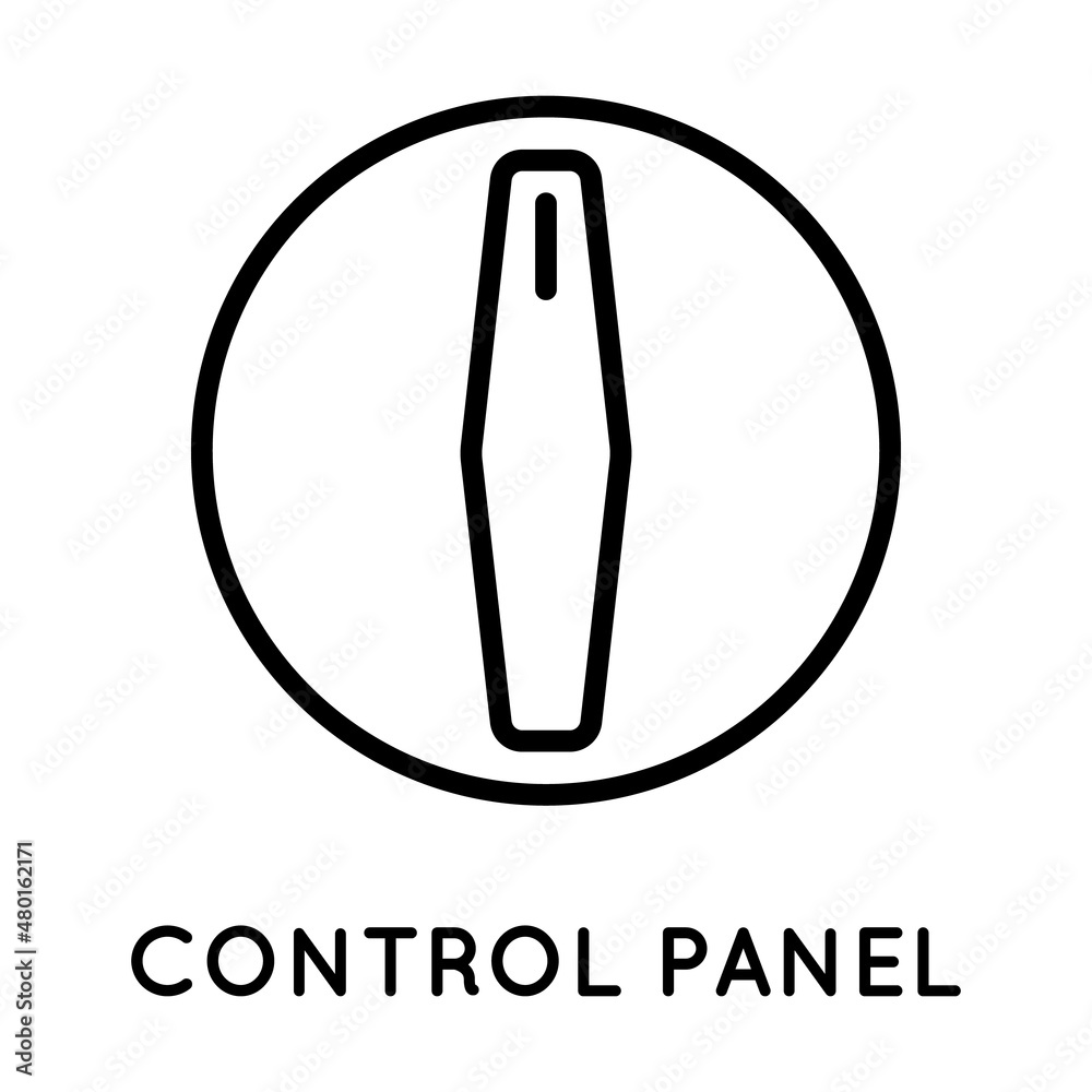 Power switch icon for control panel. Vector icon for displaying mode ...