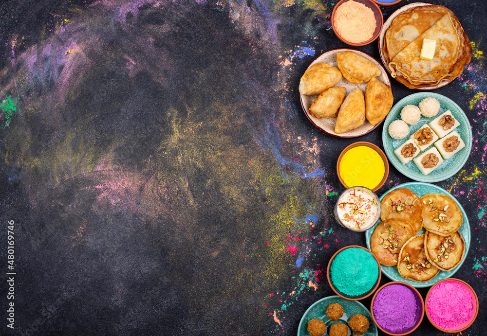 Traditional Indian Holi festival food Stock Photo | Adobe Stock