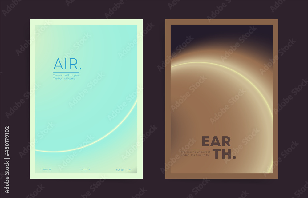 Urban gradient art poster cover design collection. Brochure template ...