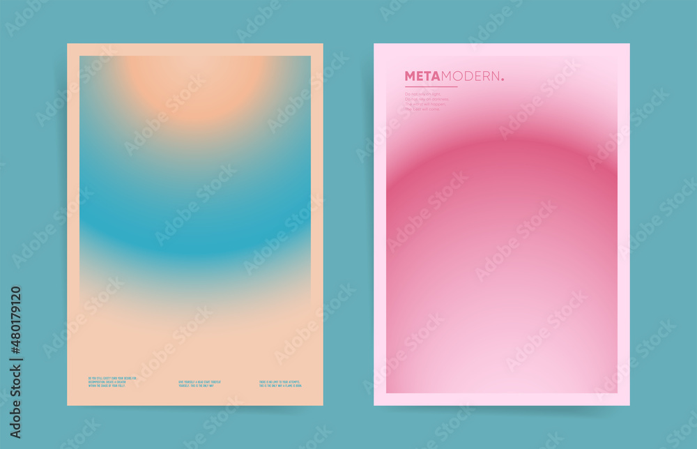 Gradient aesthetic art modern poster cover design. Brochure template ...
