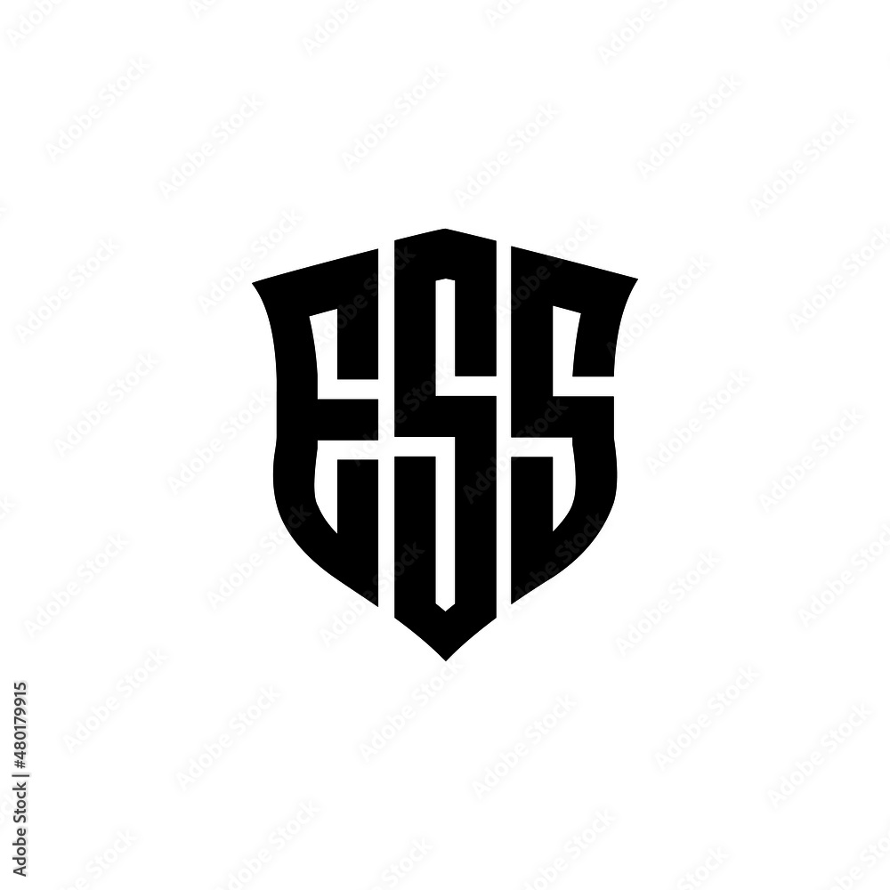 ESS letter logo design with white background in illustrator, vector ...