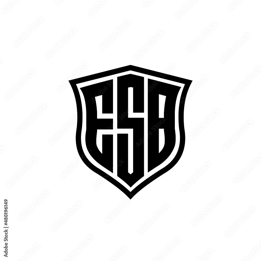 Vecteur Stock ESB letter logo design with white background in ...