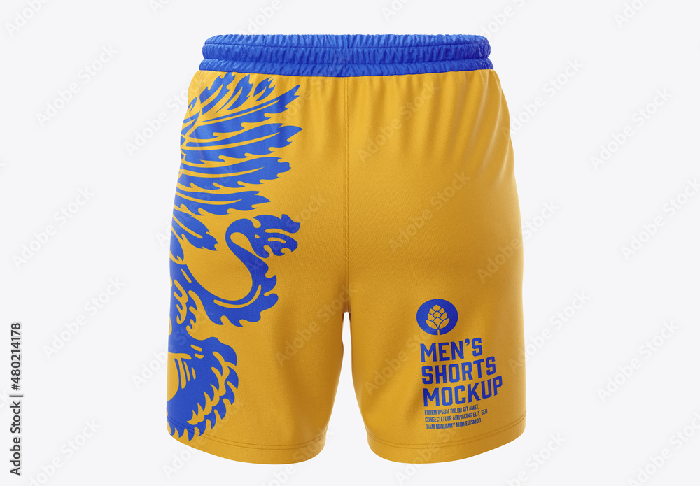 Men's Shorts Mockup Stock Template | Adobe Stock
