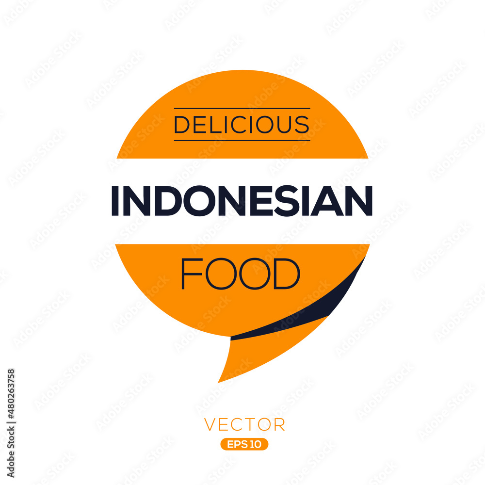 Creative (Indonesian food) logo, sticker, badge, label, vector ...