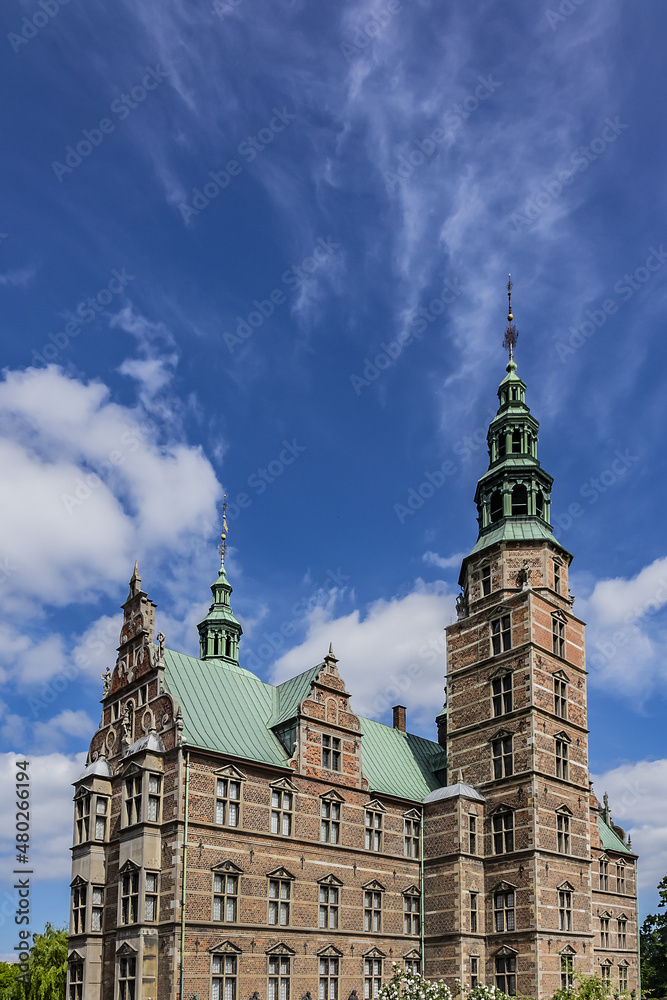 Architectural details of Medieval Rosenborg Castle. Rosenborg Castle ...