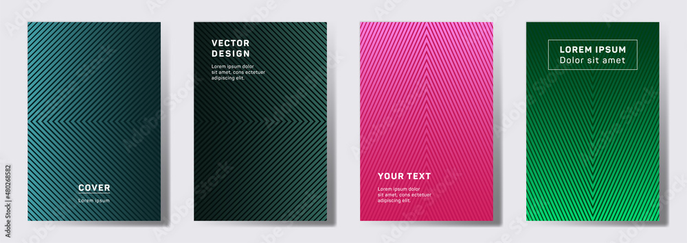 Geometric lines patterns with edges, angles. Stock Vector | Adobe Stock