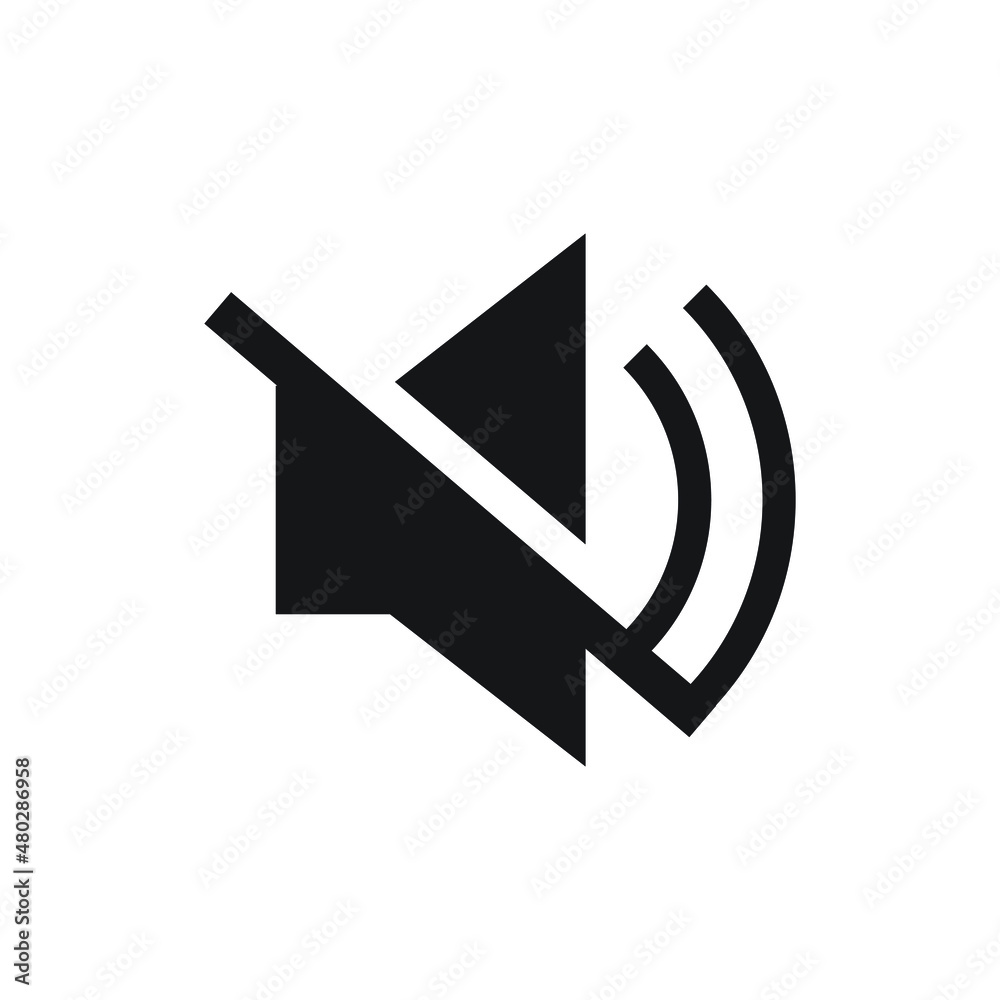 No volume icon design isolated on white background Stock Vector | Adobe ...