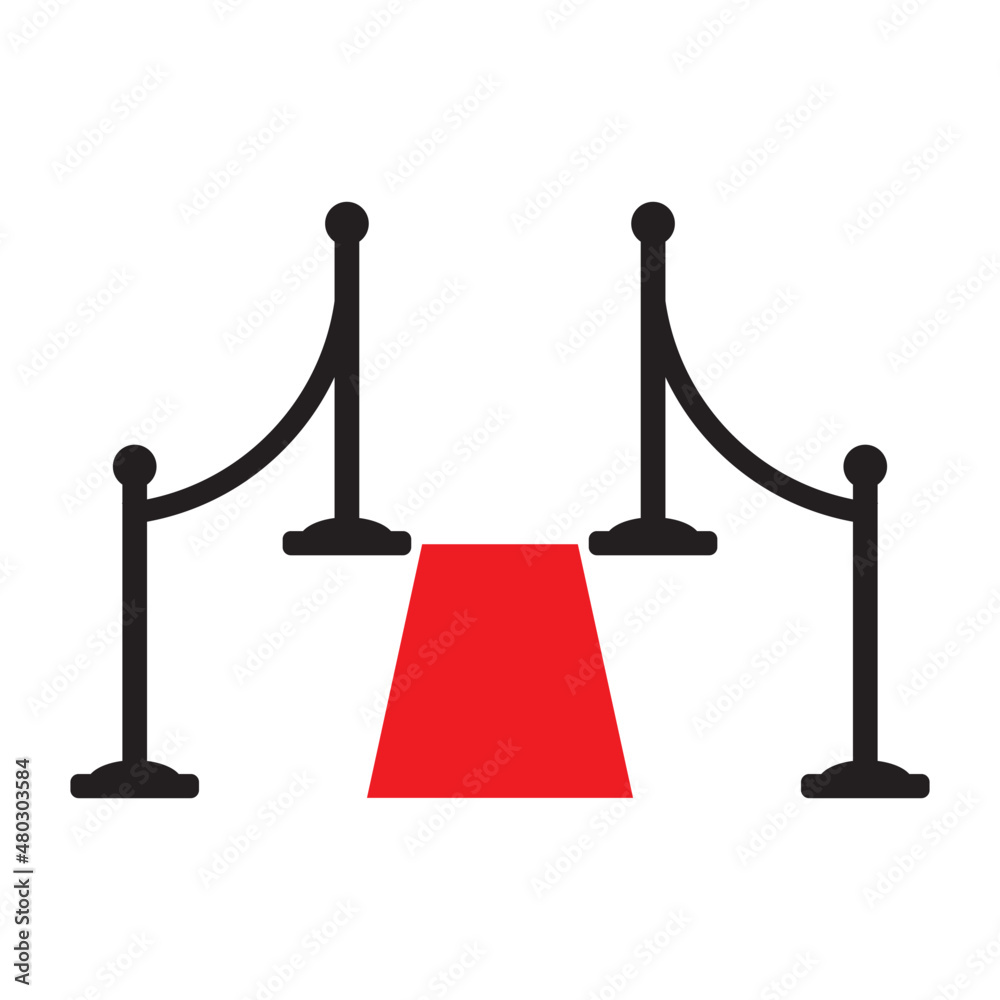 red carpet event icon vector symbol Stock Vector | Adobe Stock