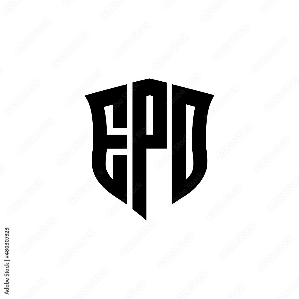 EPO letter logo design with white background in illustrator, vector ...