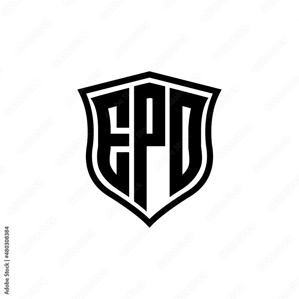 EPO letter logo design with white background in illustrator, vector ...