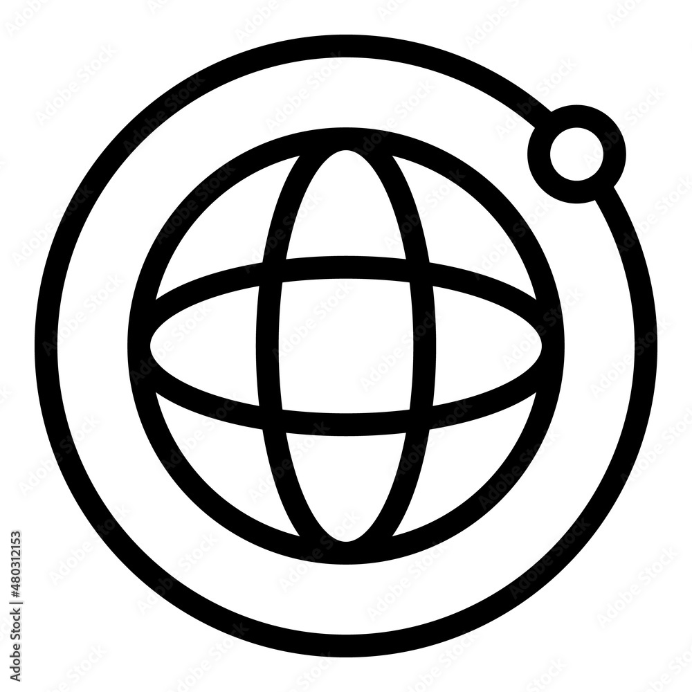 Time zone icon outline vector. World clock. International map Stock ...