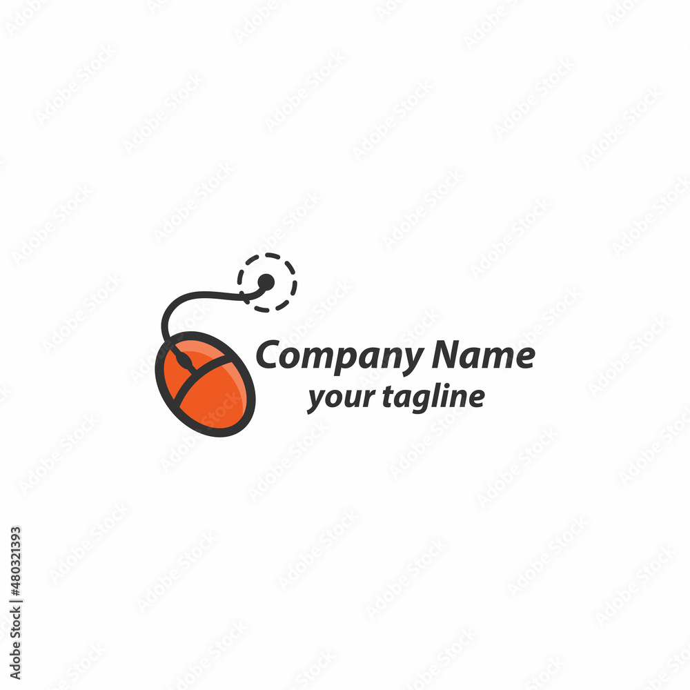 Computer mouse logo vector. Internet technology design, mouse logo ...