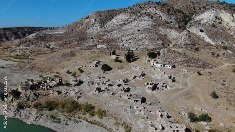 these are the ruins of the village, Foinikas Templar Knights village ...