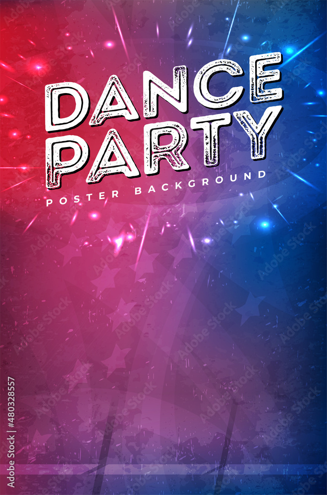 Template for your party poster with sample text in separate layer Stock ...