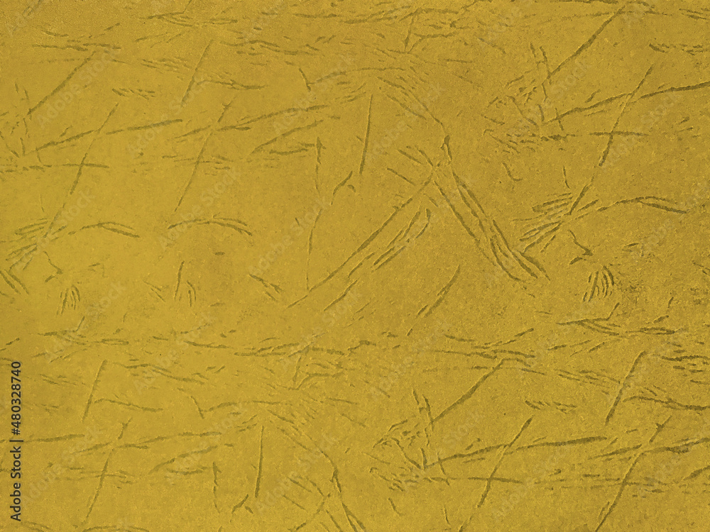 Texture of old dark golden paper background, closeup. Structure of ...