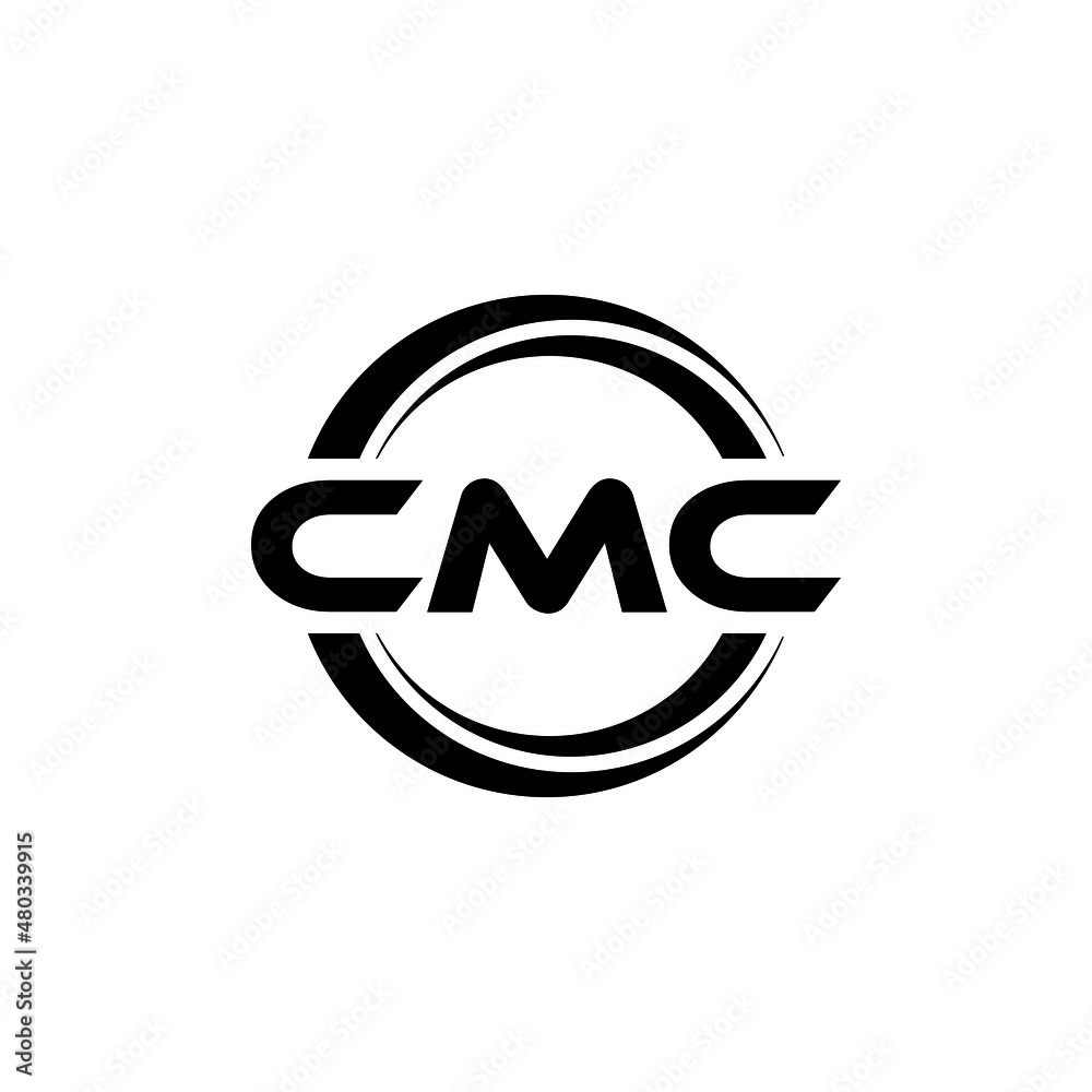 CMC letter logo design with white background in illustrator, vector ...
