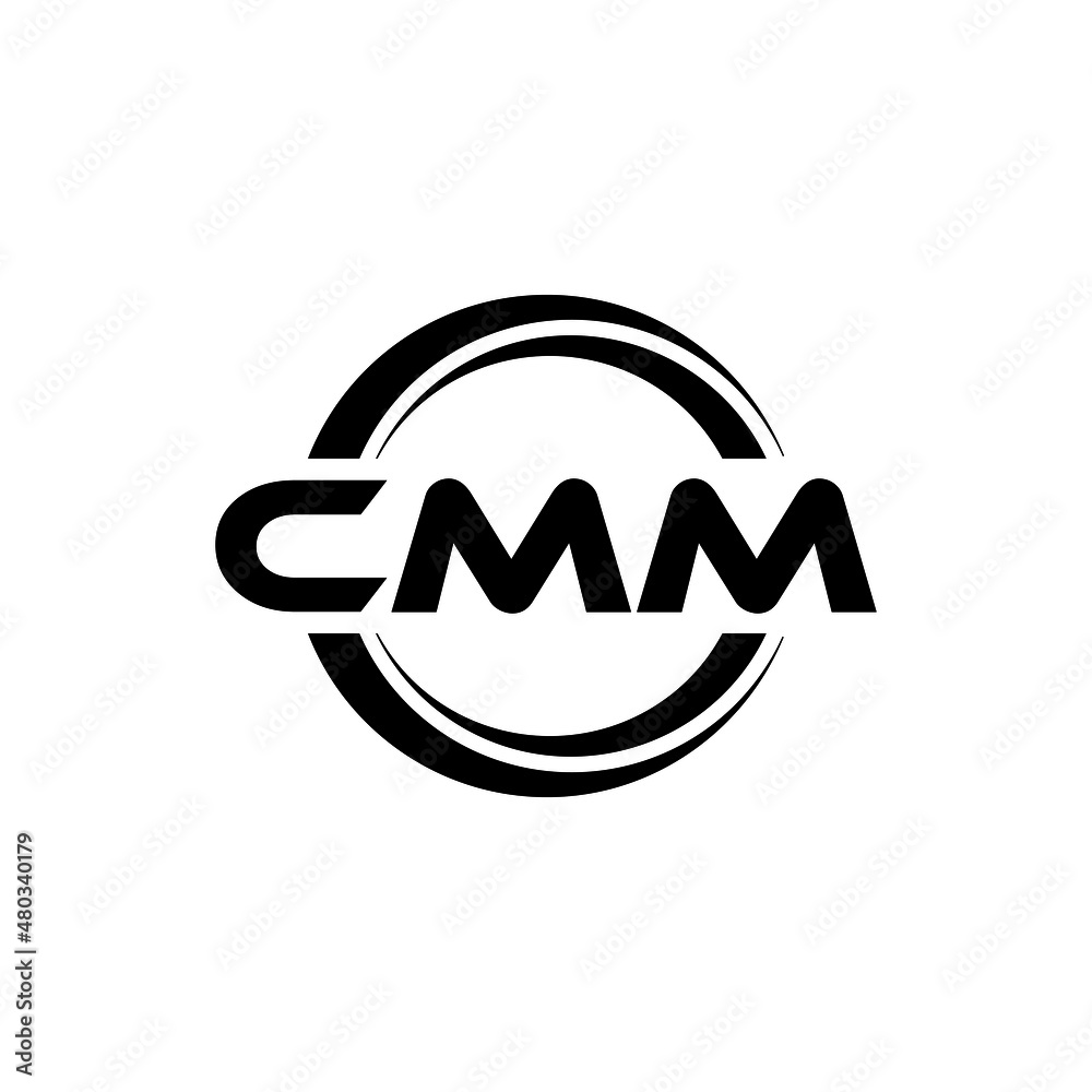CMM letter logo design with white background in illustrator, vector ...