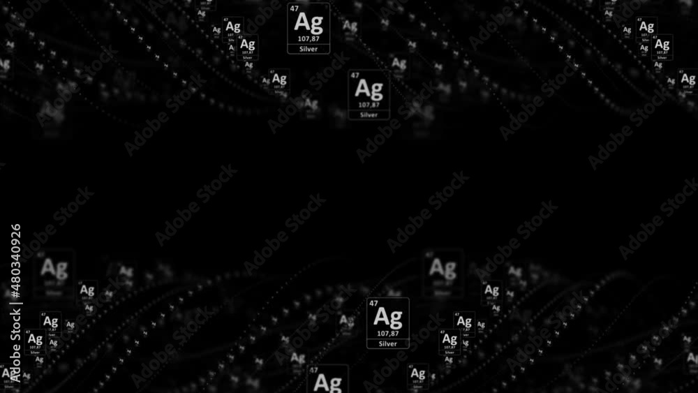SILVER Molecule Symbol, AG, Chemistry Periodic Table, Animation ...
