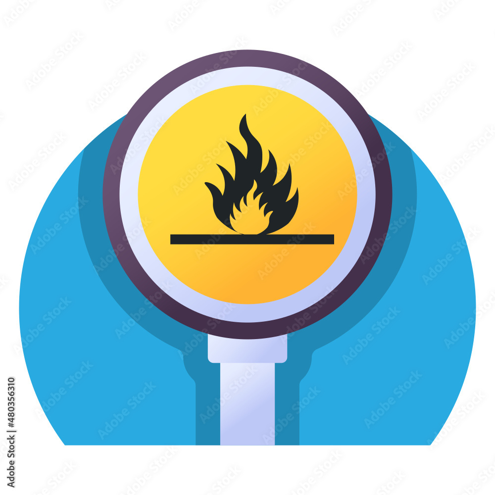 Fire Flame Concept, Burning Vector Color Icon Design, Modern traffic ...