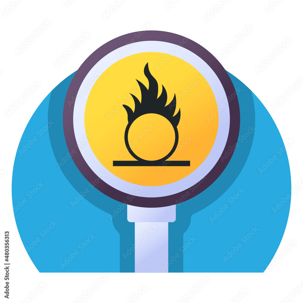 Oxidizing Concept Vector Icon Design, Modern traffic guide warning sign ...