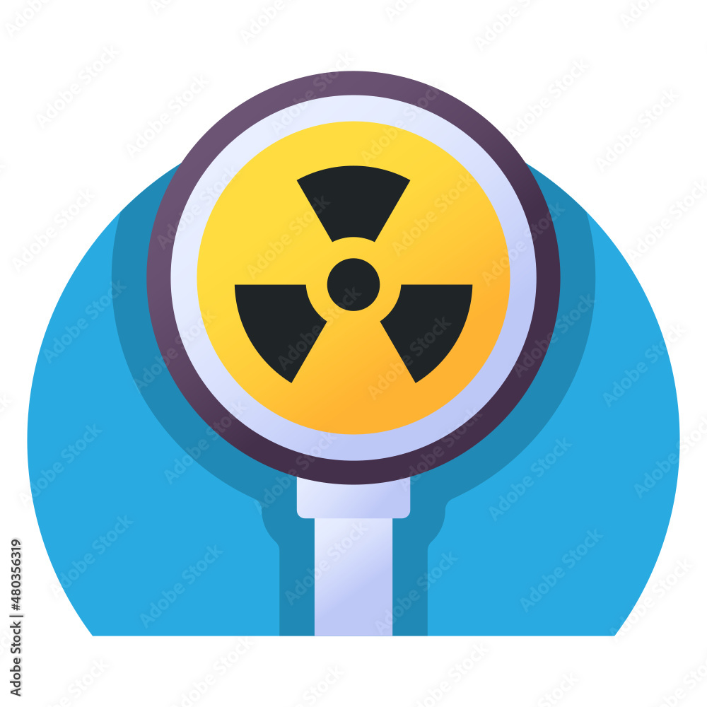 Radioactive atomic ionizing radiation danger Concept , biohazard risk ...