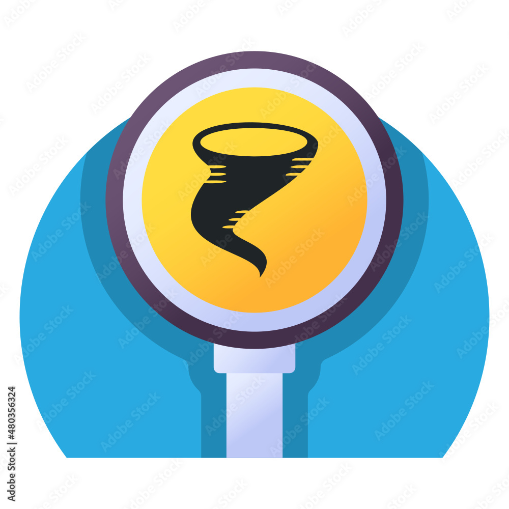 Tropical Cyclone Vector Color Icon Design, Modern traffic guide warning ...