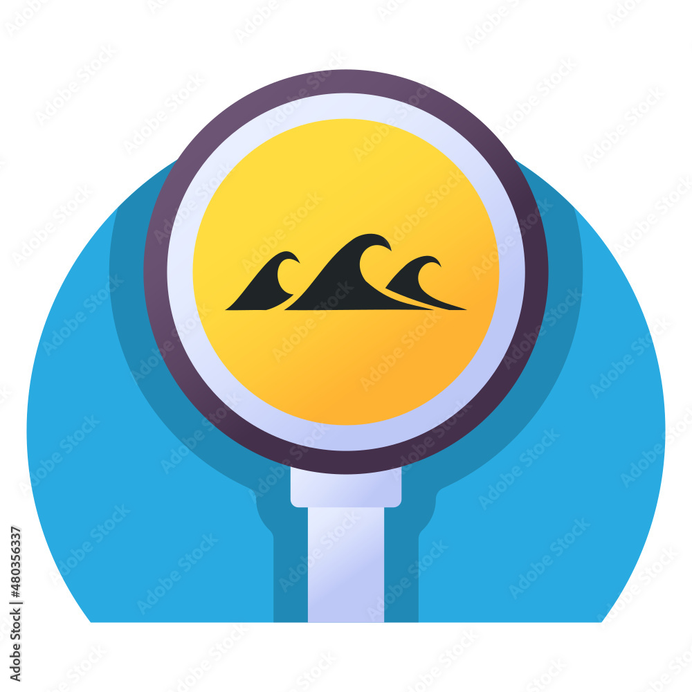 Shark Danger Area Vector Icon Design, Surfing Zone Sign,Modern traffic ...