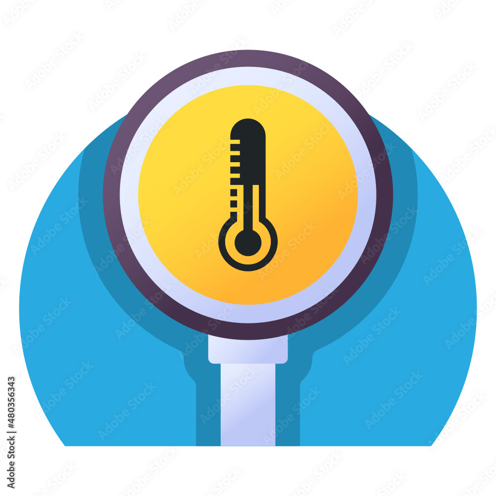 High temperature Warning Vector Icon Design, Modern traffic guide ...