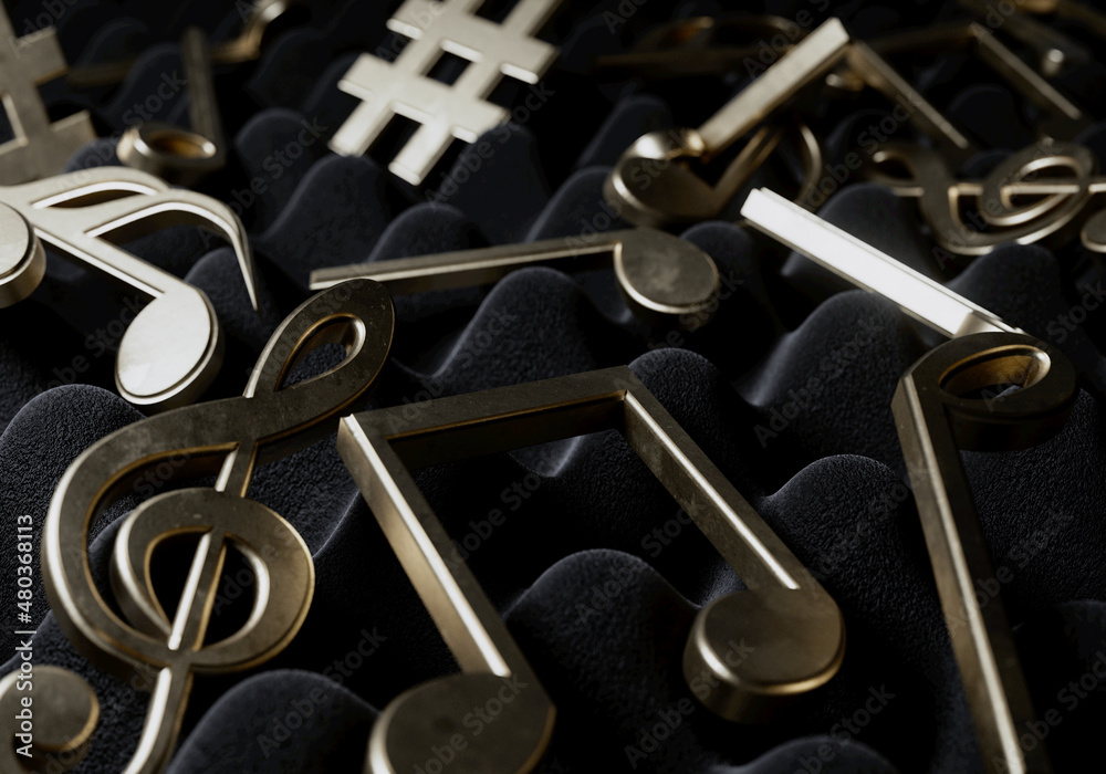 Photo & Art Print Music Notes On Sound Foam, alswart