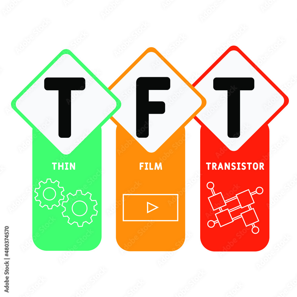TFT - Thin Film Transistor acronym. business concept background. vector ...